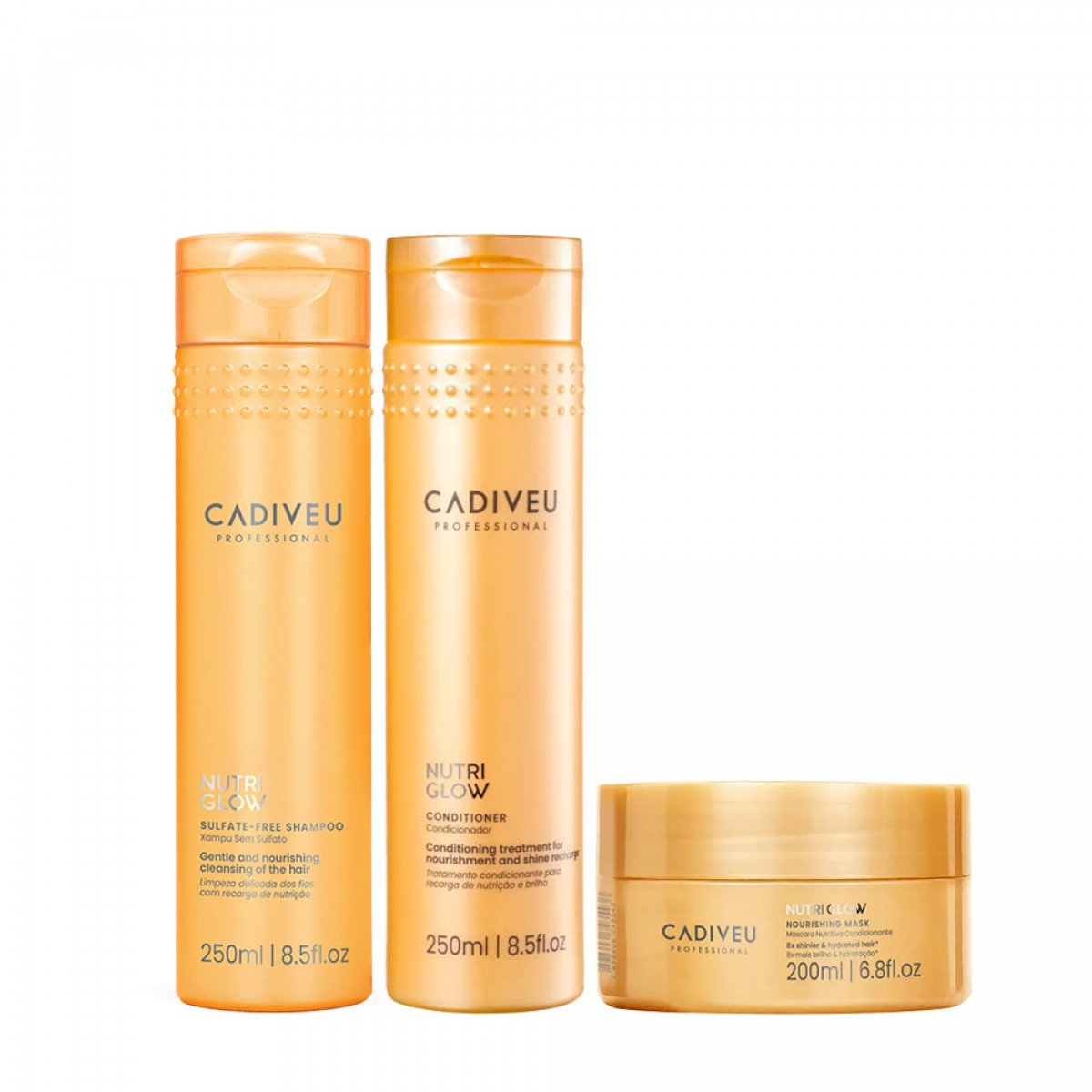 Cadiveu Professional Nutri Glow Kit Shampoo Condicionador e Máscara - Marcas Nacionais ...