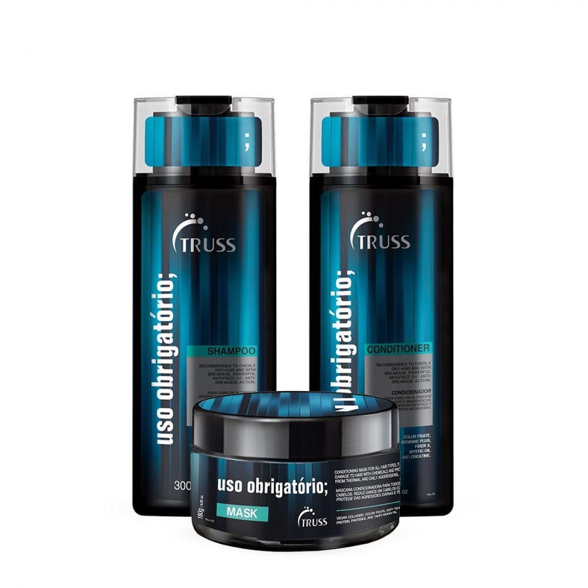 Truss Uso Obrigatório Kit Shampoo Condicionador e Máscara - Uso ...