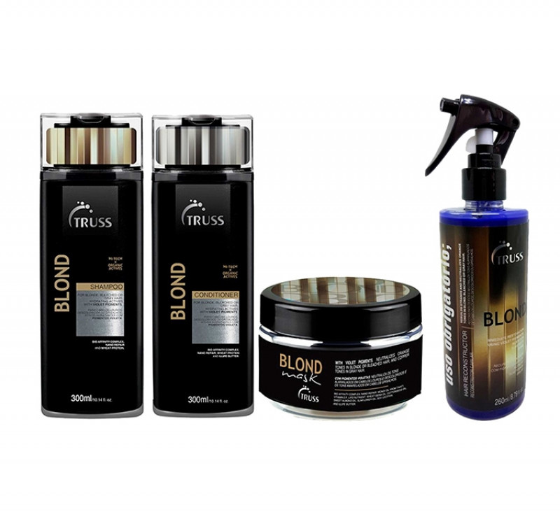 Truss Kit Blond (Shampoo+Condicionador+Máscara) + Uso Reconstrutor Blond 260ml | Ilha da Beleza