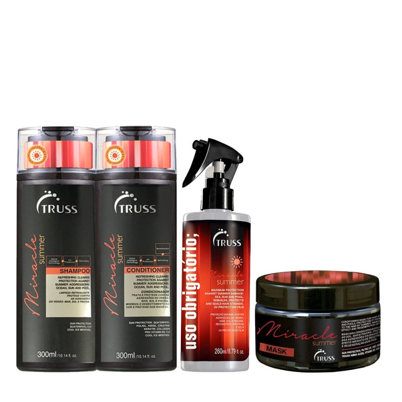 Truss Miracle Summer Kit Tratamento Completo (4 produtos) - Truss ...